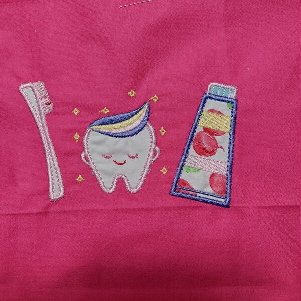 Tooth Embroidery Designs - Toothpaste Machine Embroidery Pattern ...