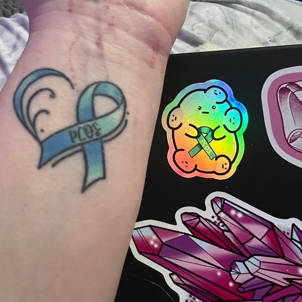 Thyroid Condition Bean Sticker- 5cm Gloss Sticker- Chronic Illness ...