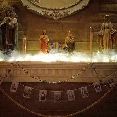 Holy Cards Garland Vintage Style, Completely Handmade - Etsy