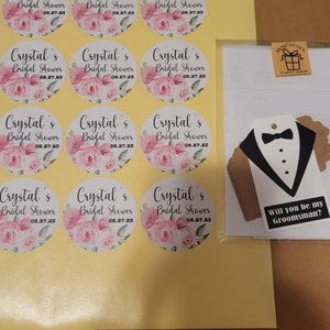 Thanks for Showering the Bride to Be Stickers /blue Floral Bridal ...