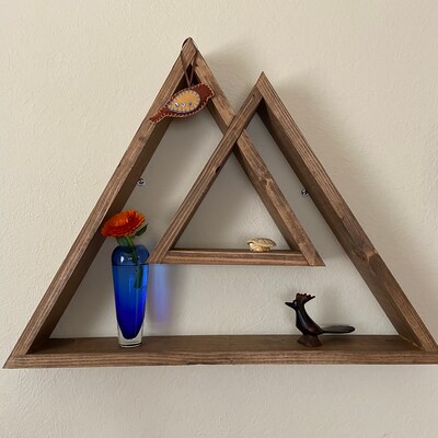 The Original Stacked Triangle Shelf. Geometric Shelf. Modern Shelf ...