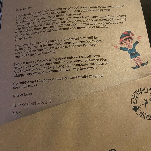 Babys First Christmas, Letter From Santa Keepsake, 1st Christmas ...