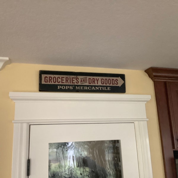 Groceries Dry Goods Sign, Mercantile Decor, Mercantile Sign, Custom Dry ...