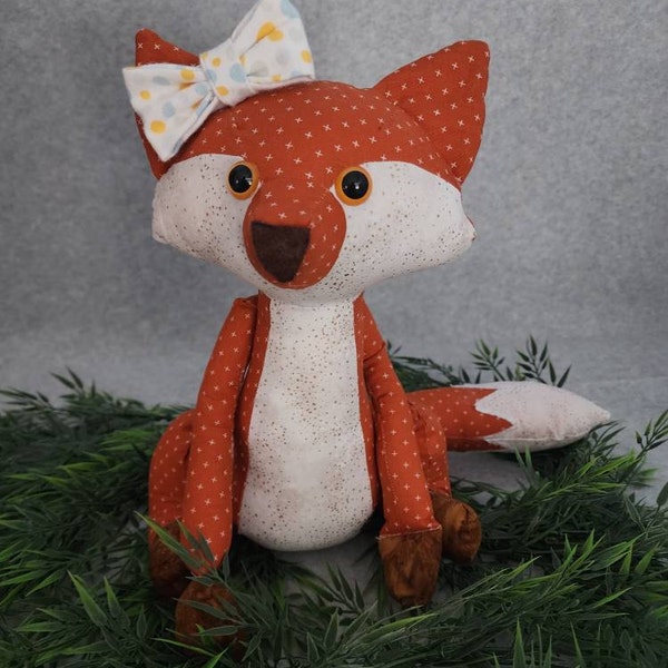 Fox Softie PDF Sewing Pattern, Francie the Fox Stuffed Animal Pattern ...