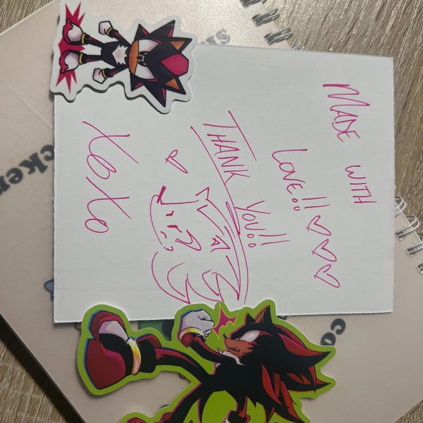 Sonic Stickers | 3.5 Inch Sonic Hedgehog, Shadow Hedgehog, Knuckles ...