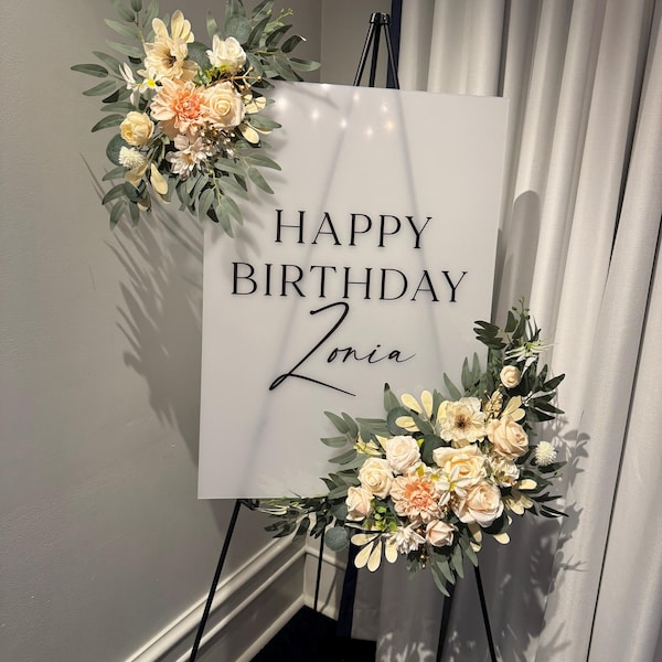Acrylic Birthday Sign, Hanging Modern Birthday Sign, Modern Birthday ...