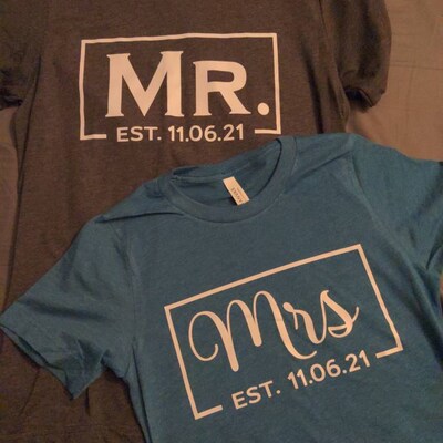 Future Mr Mrs T-shirts, Custom Couple Shirts, Bride Gift,husband Est ...