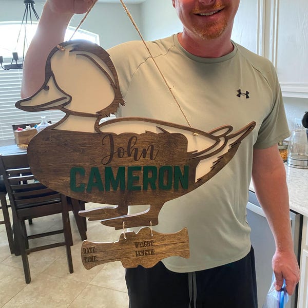 Baby Boy Duck Birth Stats Sign / Nursery Announcement / Newborn ...
