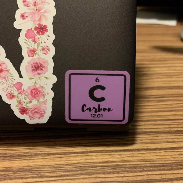 Carbon, Vinyl Science Sticker, Periodic Table Element, Chemistry ...