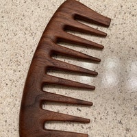 Witches Comb :) - Wide Tooth Curly Hair Walnut Comb - Handmade Comb ...