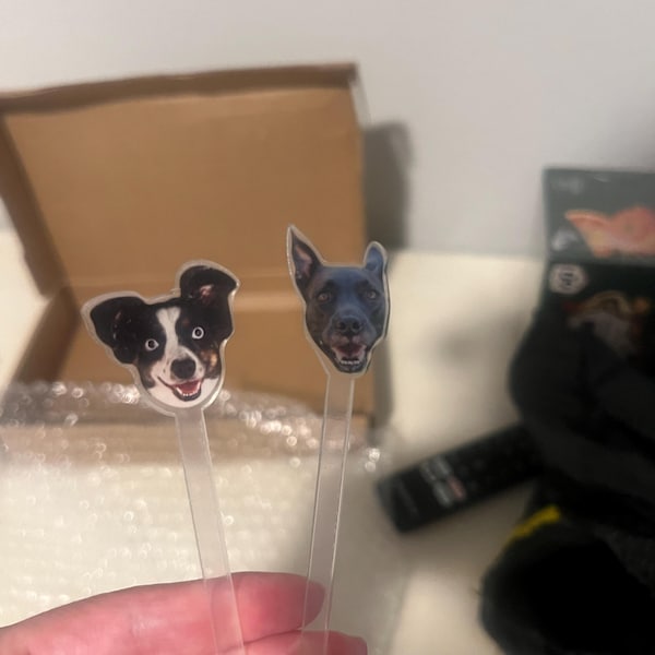 Wedding Pet Stir Sticks, 50 Pcs Double-sided Dog Stir Stick, Watercolor ...