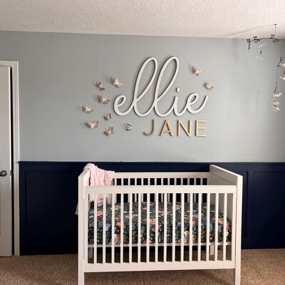 Freestanding Wooden Name Sign for Nursery 3D Wooden Letter Name Sign ...