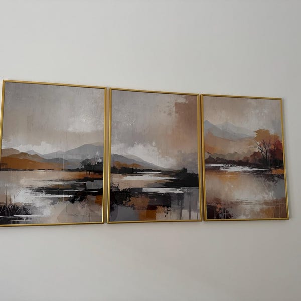 Set of 3 Abstract Art Prints, Home Decor, Beautiful Vibrant Prints, A5 ...