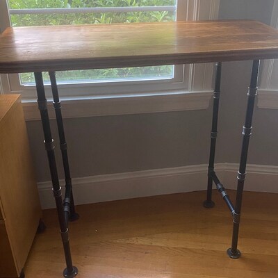 Black Industrial Pipe Table Legs,rustic Pipe Legs, Vintage Steel Table ...