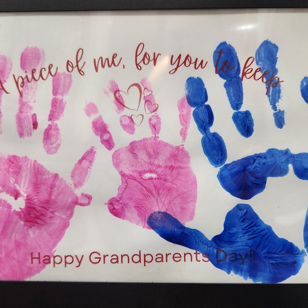 Grandparents Day Handprint Craft Keepsake, Baby's Hand Print Memories ...