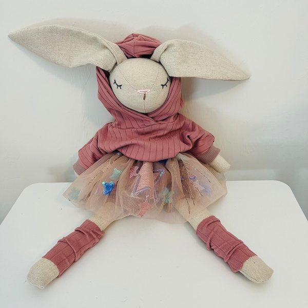 Ballet Dancer Bunny Soft Doll, PDF Sewing Pattern, Full Apparel ...