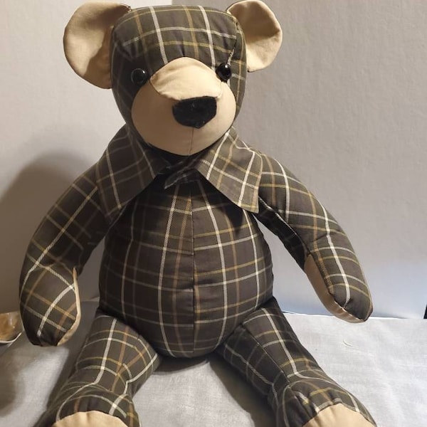 Simple Memory Bear Pattern 18" Easy Bear Pattern Memorial Bear Sewing ...