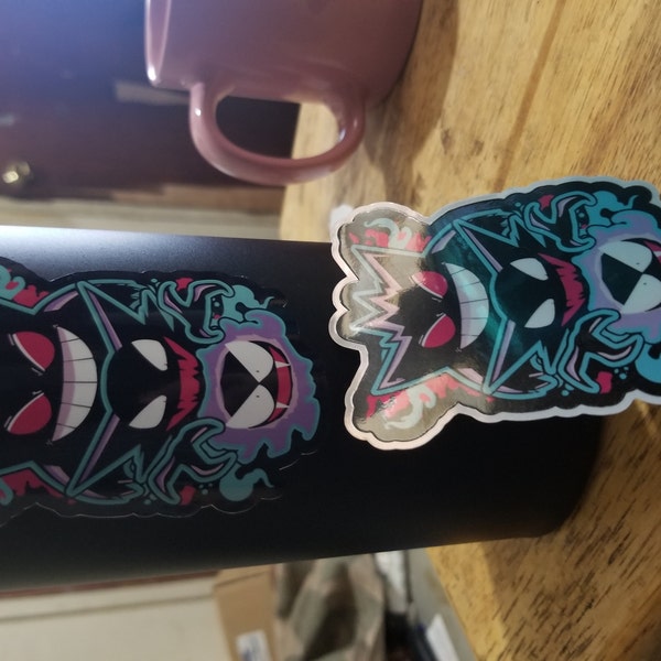 Gengar Evolution Stack Sticker | Ghost-type Vinyl Decal - Etsy