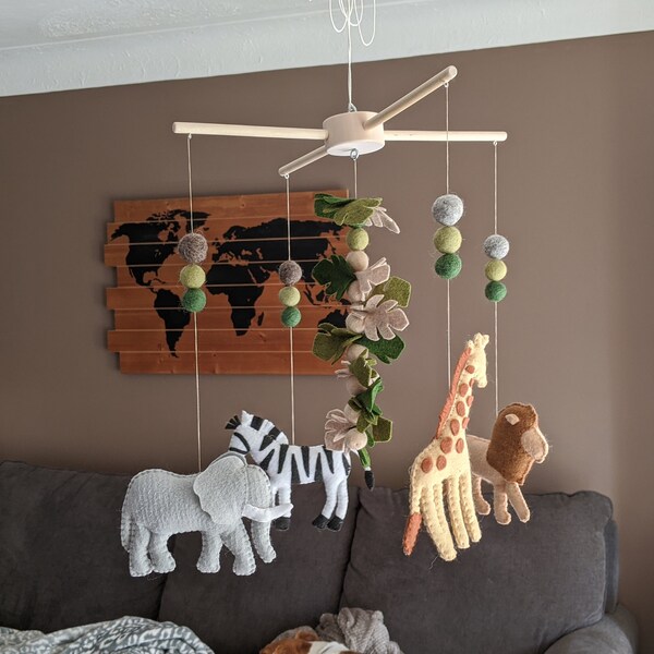 DIY Baby Mobile Hanger Kit: Wooden Crib Mobile Frame, 3 PC Set - Etsy