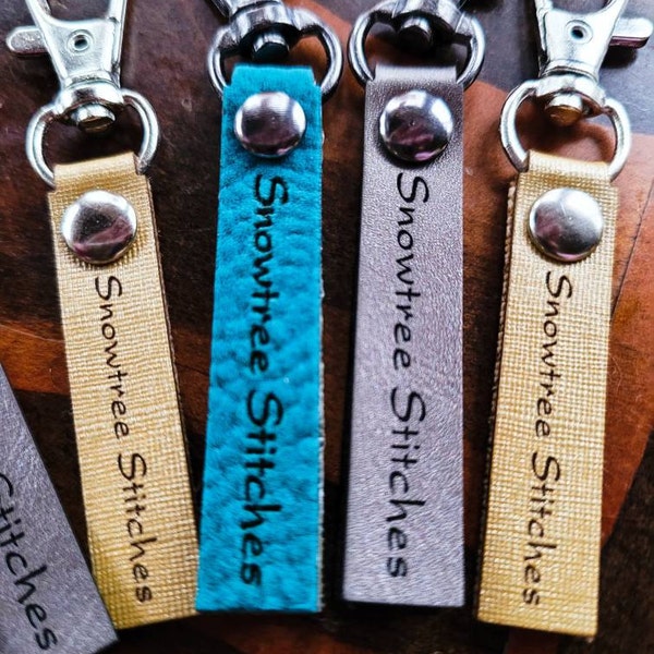 Set of 5 - Personalized Zipper Name Tag Charms With Snap Hook for ...