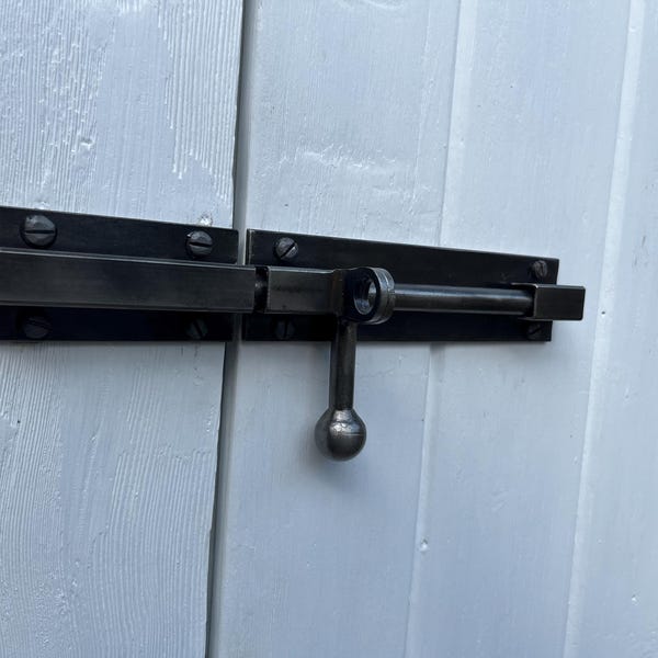 Industrial Steel Door Latch, Handmade, Rustic Style Reliable Barn Door ...