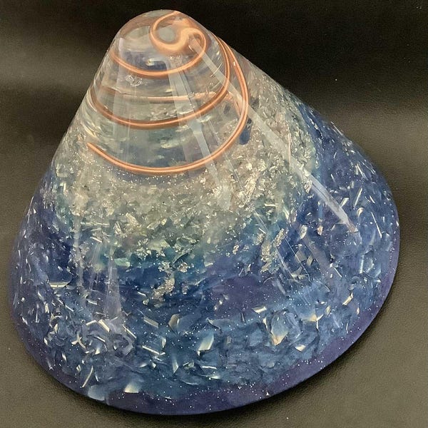 Large Orgone Generator Pyramid Featuring Sacred Geometry and Tigers Eye ...