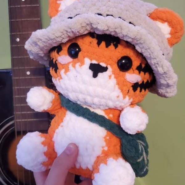 Baby Tiger Crochet Pattern | Safari Tiger | Cute Tiger With Safari Hat ...