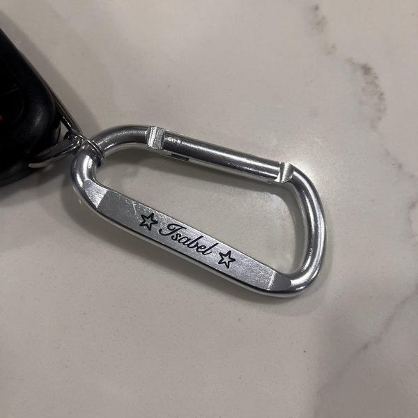 Personalized Carabiner - Engraved Anniversary Gift - Custom Black ...