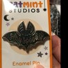 Stay Spooky Bat Hard Enamel Pin Cute Goth Lapel Pin Halloween Black ...