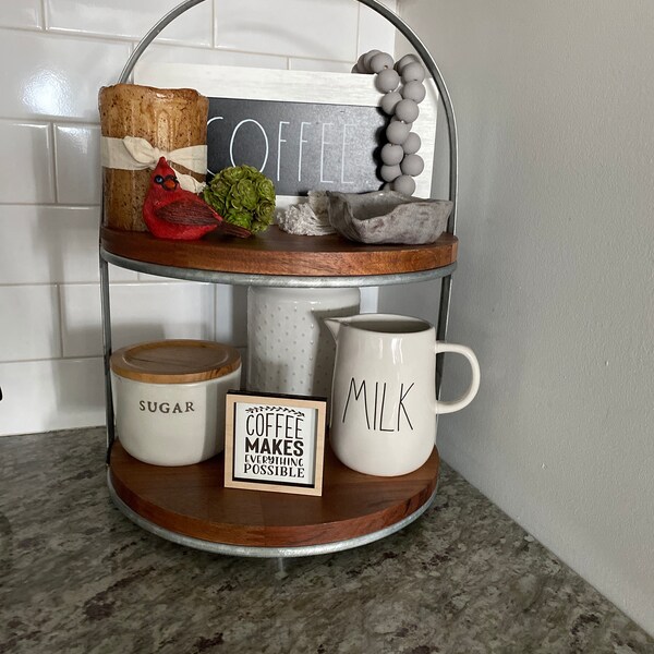 Miniature Tiered Tray Wood Signs 3x3 - Etsy