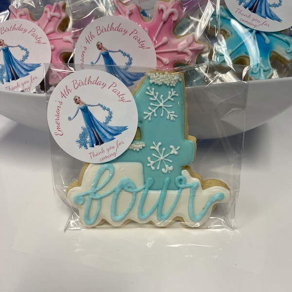 12 Personalized Frozen Birthday Party Stickers Favors Labels Tags 2.5 ...