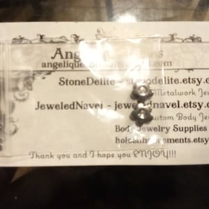 16G or 14g Externally Threaded Labret Flat Back Barbell - 316L Surgical ...