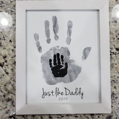 Father's Day Gift for Dad From Baby, Son, Daughter, Handprint Art ...
