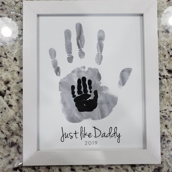 Father's Day Gift for Dad From Baby, Son, Daughter, Handprint Art ...