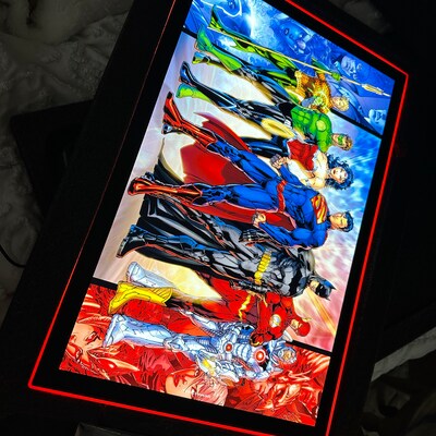 Batman Poster Light Led Illuminated Wall Art 02 - Etsy