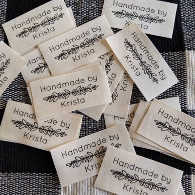Personalized Sewing Labels for Handmade Items Custom Tags Printed on ...