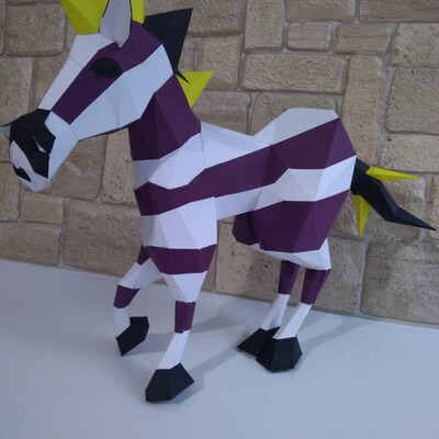 Zebra Papercraft Sculpture Printable 3D Puzzle Papercraft - Etsy