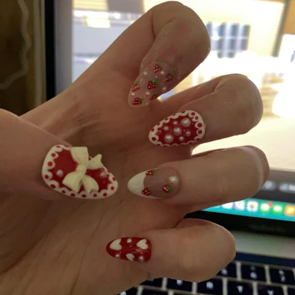 Miffy Press on Nails / Cyberpunk Nails / Chrome Nails / Funky Nails ...