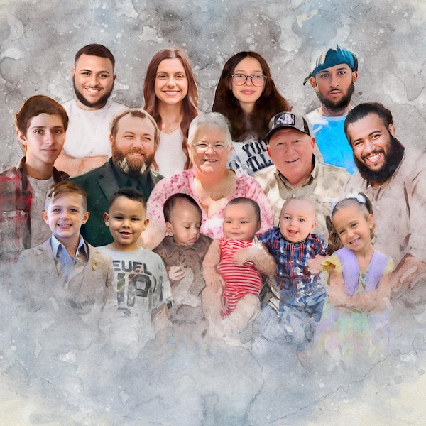 Add Deceased Loved One to Photo Family Portrait From Different Photos ...