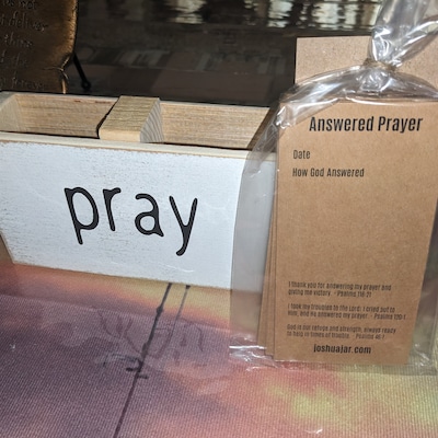 Pray Trust Wait Shelf Sitter, Farmhouse Decor, Distressed Wood Blocks ...