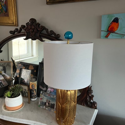 Asian Lamp Finials Chinese Calligraphy Symbols on Brass Hardware A ...