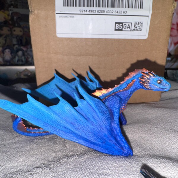 Realistic Baby Dragon Replica - Fire Red and Black - IN STOCK and Ready ...