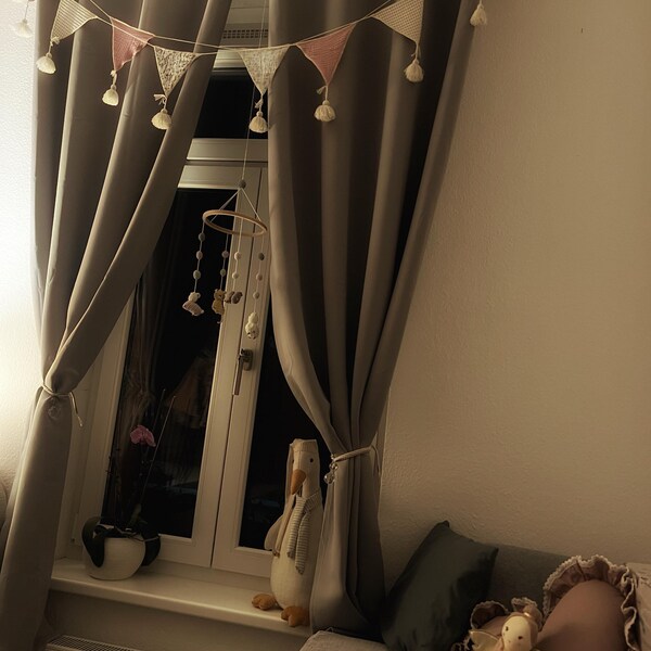 Ochre Bunting Flags, Caramel Nursery Bunting, Triangle Flags, Garland ...