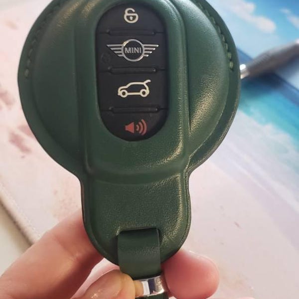 Mini Cooper Key Case - Handcrated Leather Key Fob Cover for Mini Cooper ...