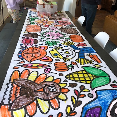 GIANT 10-foot FALL Coloring Page Banner Coloring Poster Fall Decoration ...