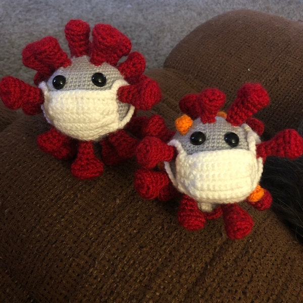 Crochet PATTERN Virus - Amigurumi Microbe - Pdf Pattern Bacteria ...