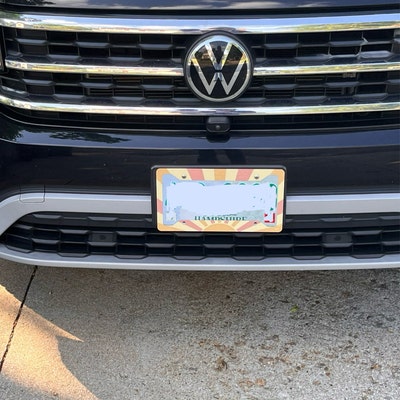 Floral & Leopard License Plate Frame, Tropical Hibiscus Tribal Design ...