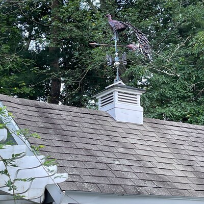 LARGE Handcrafted 3D 3-dimensional CRANE HERON Weathervane Copper ...