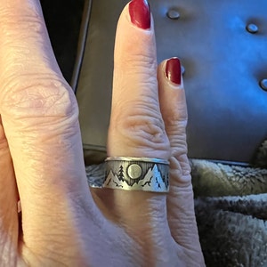 Silver Lion and Lioness Couples Rings, Lion and Lioness Band Rings ...