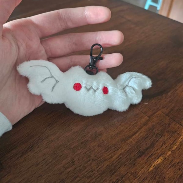Embroidered Minky Bat Keychain - Cute Key Fob Purse Charm - Etsy
